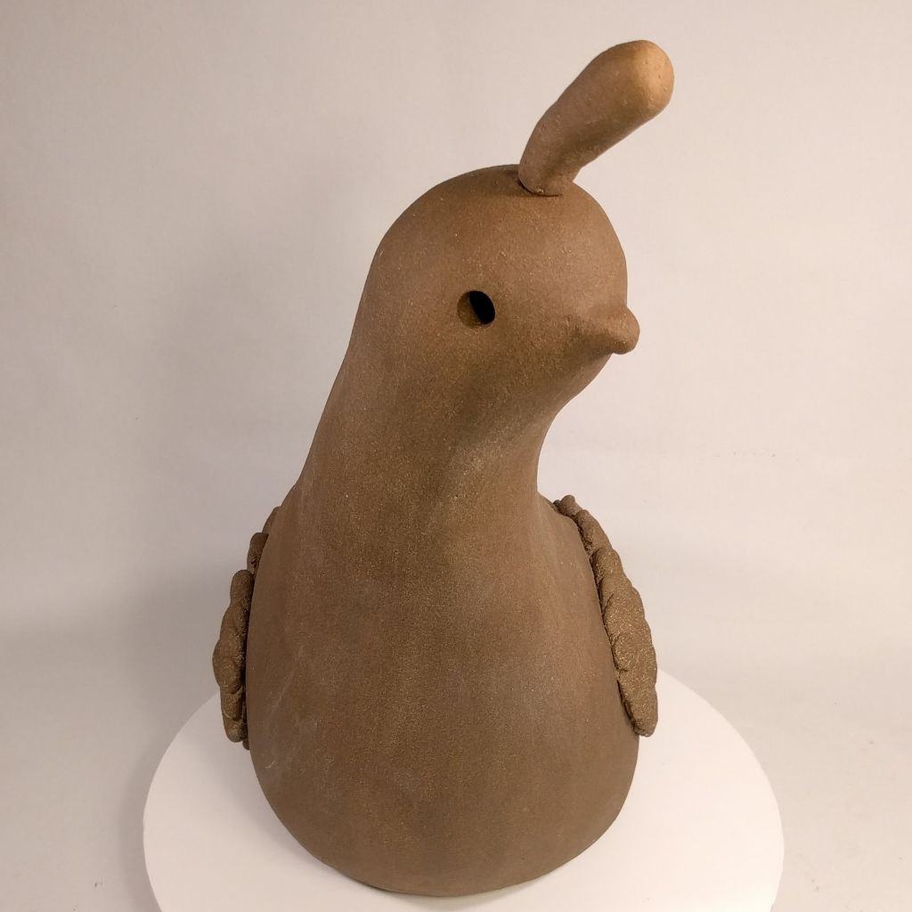 Clay California Quail Planter