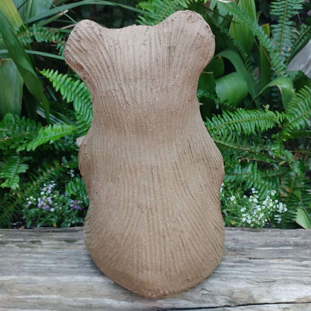 Clay Bear with American Flag