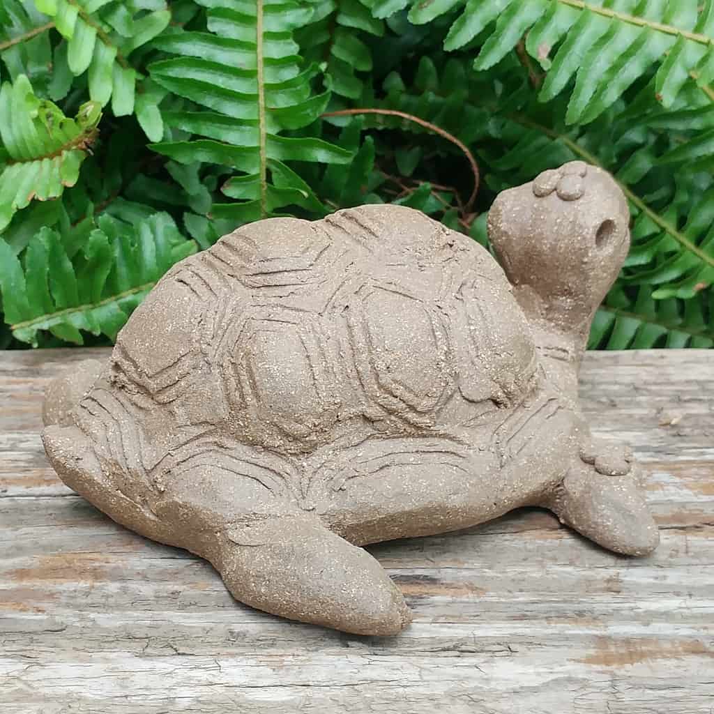 Clay Turtle Garden Sculpture