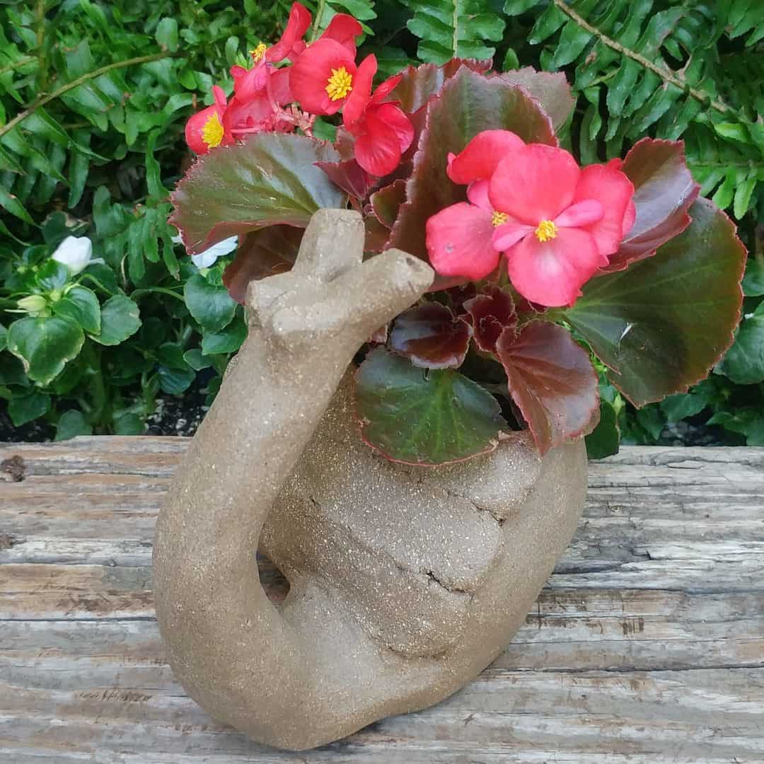 Clay Snail Planter